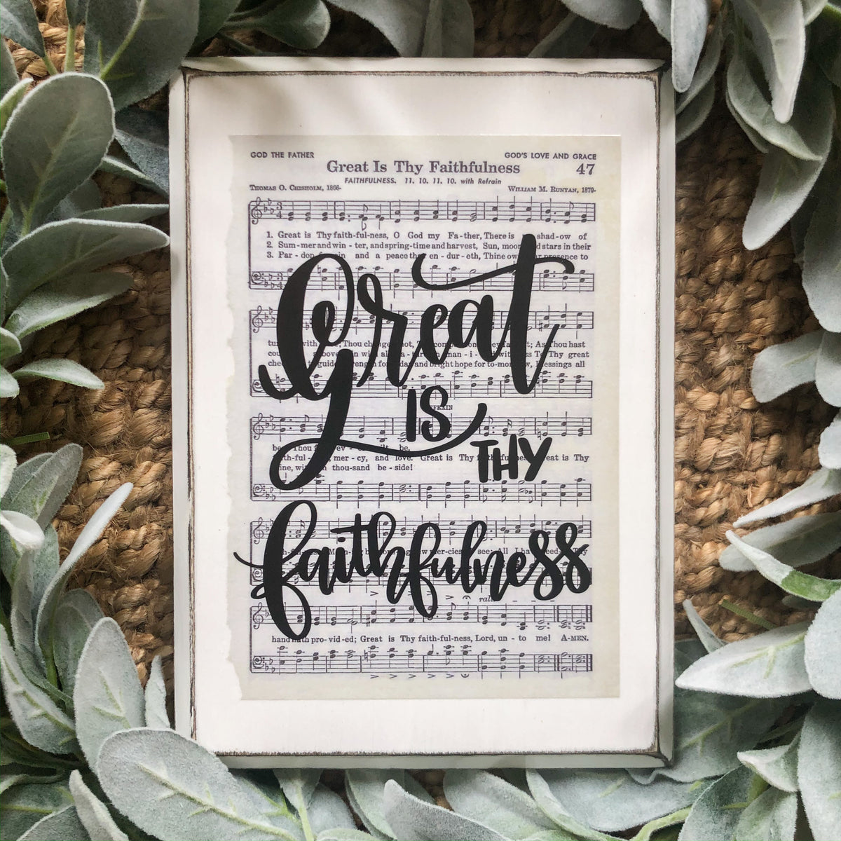 Great Is Thy Faithfulness Hymn Wall Art – Imperfect Dust